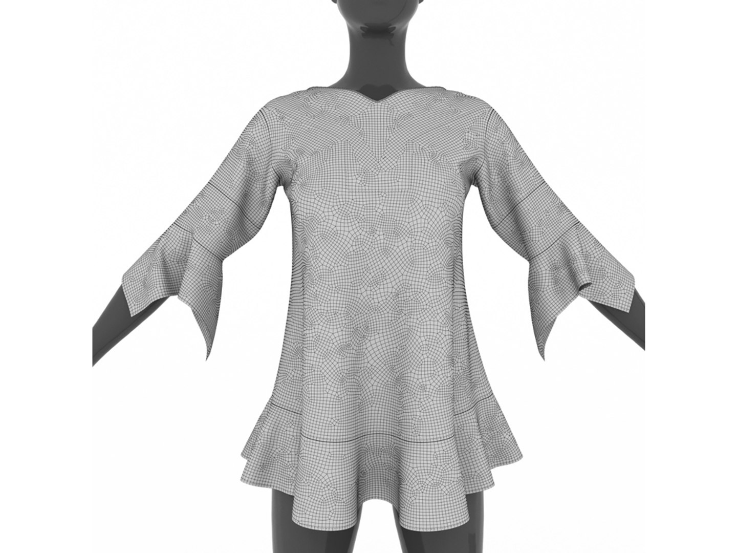 Women S Blouse Lace 3D Model - TurboSquid 1350100