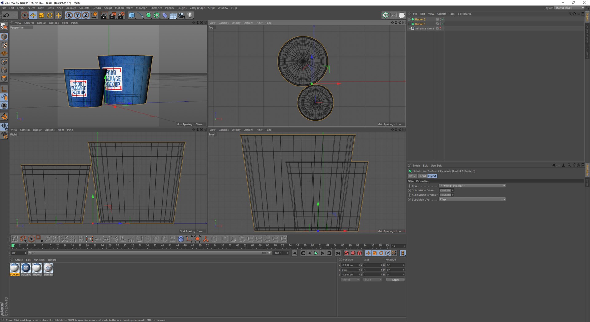 Fast Food Buckets Model - TurboSquid 1332494