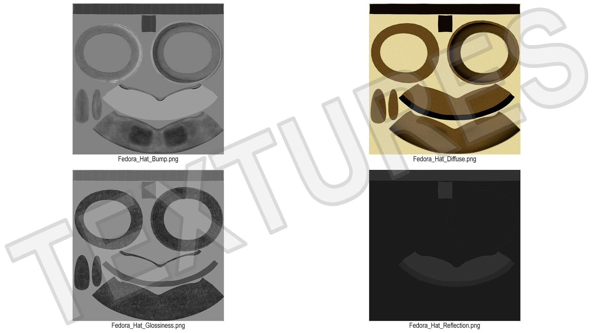 3D Classic Fedora Hat For Men - TurboSquid 2127788