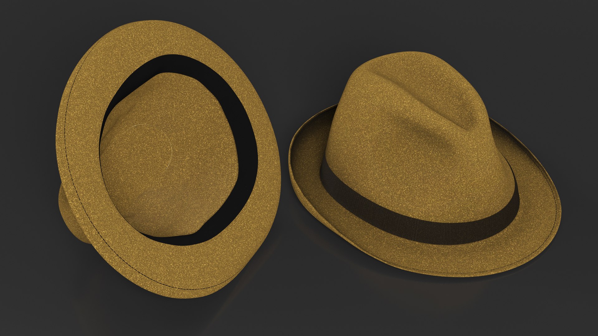 3D Classic Fedora Hat For Men - TurboSquid 2127788