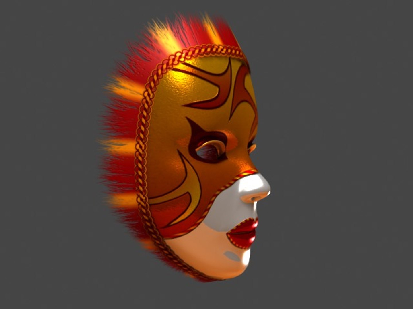 3d model venetian mask