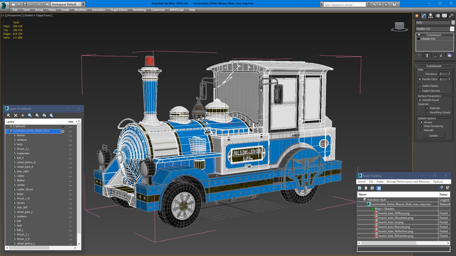 3D Locomotive Dotto Muson River Model - TurboSquid 1943745