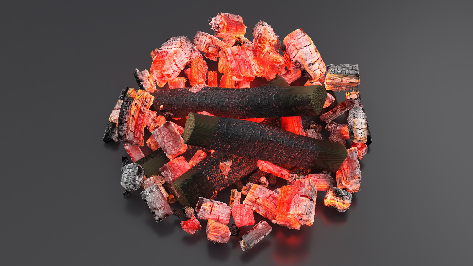 Smoldering Firewood 3D Model - TurboSquid 2312666