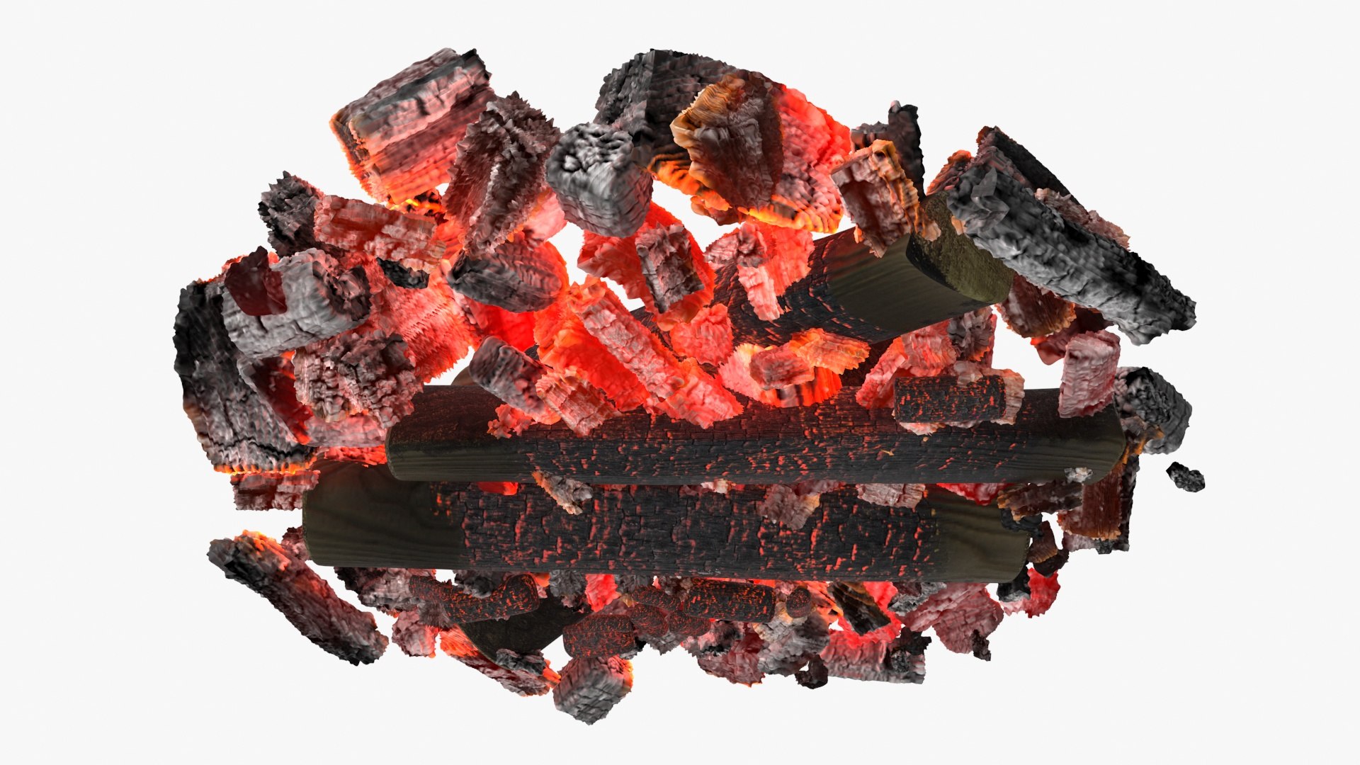 Smoldering Firewood 3D Model - TurboSquid 2312666