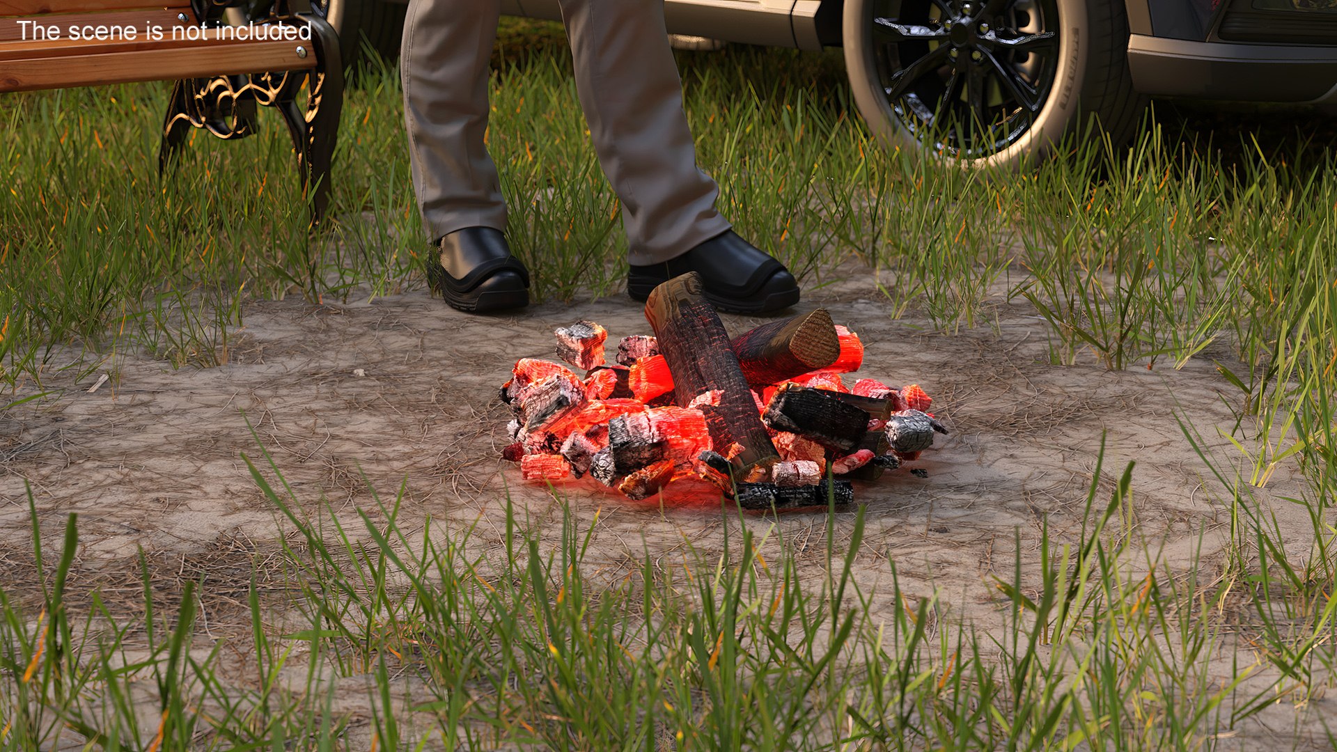 Smoldering Firewood 3D Model - TurboSquid 2312666