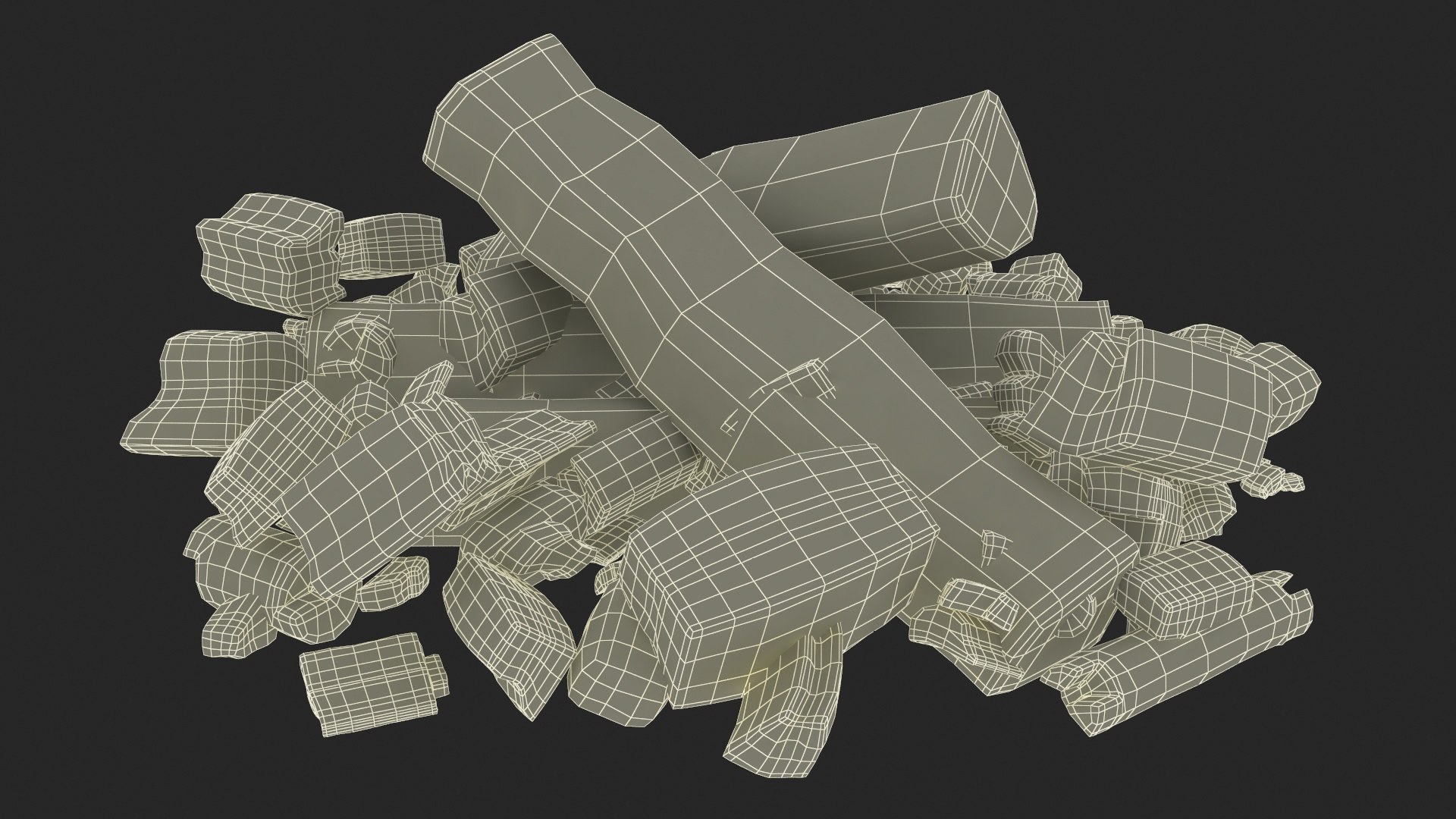 Smoldering Firewood 3D Model - TurboSquid 2312666