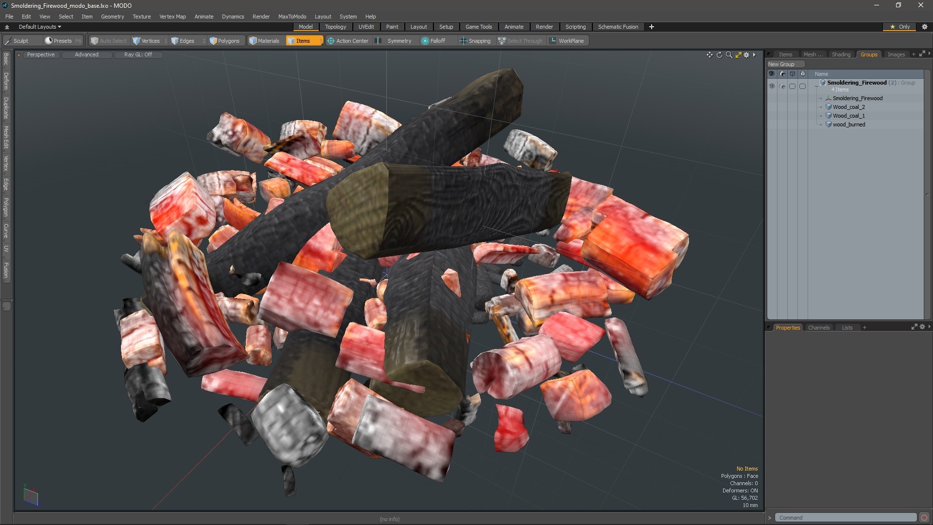 Smoldering Firewood 3D Model - TurboSquid 2312666