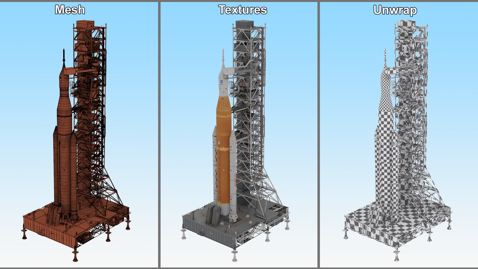 Launch Pad 39B With NASA Space Launch System 3D Model - TurboSquid 2314003
