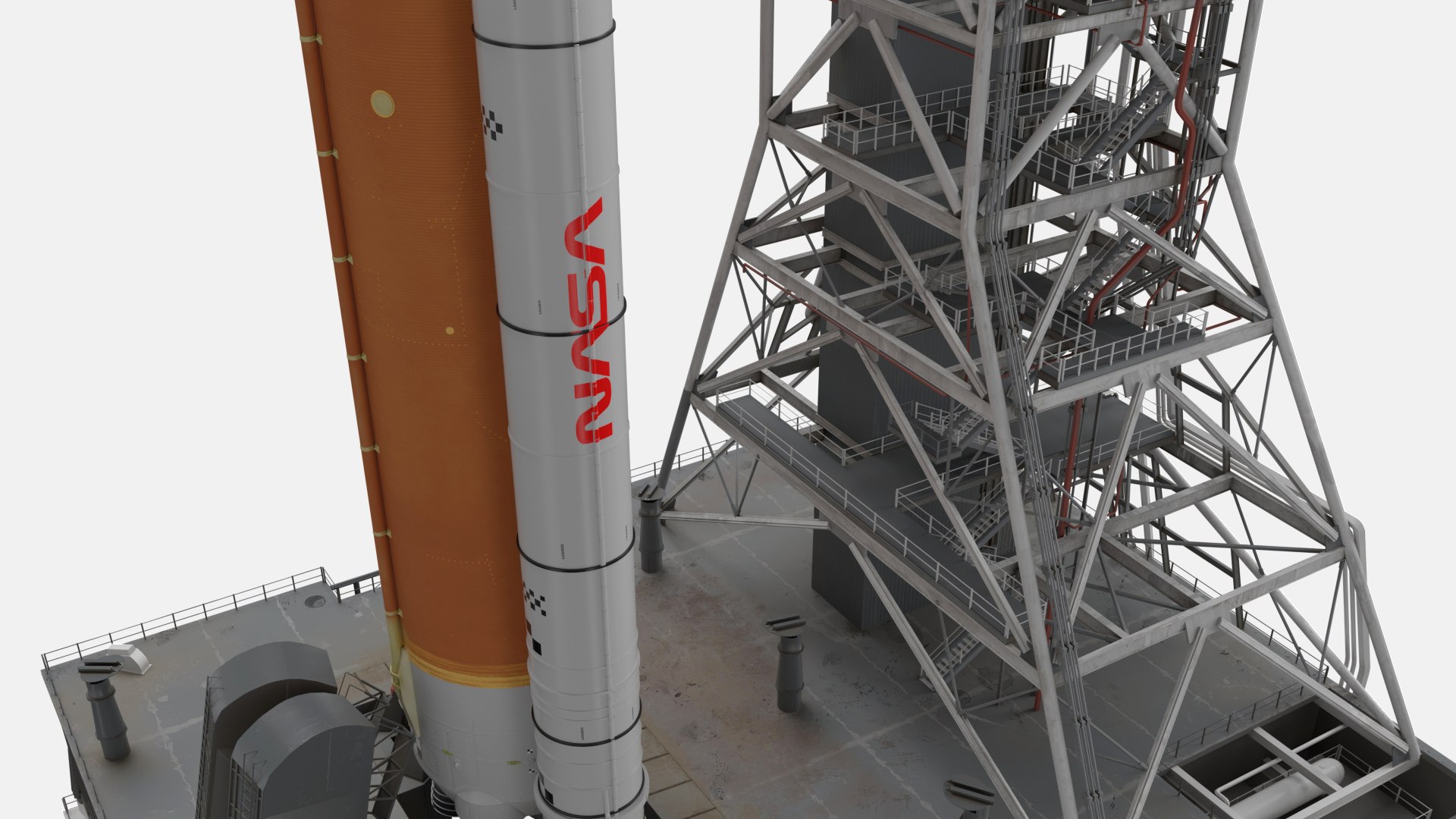 Launch Pad 39B With NASA Space Launch System 3D Model - TurboSquid 2314003