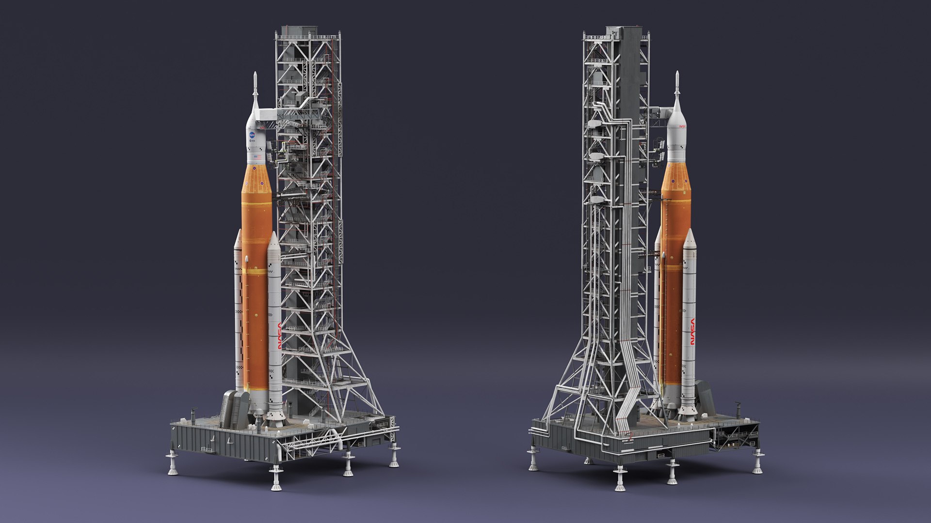 Launch Pad 39B With NASA Space Launch System 3D Model - TurboSquid 2314003