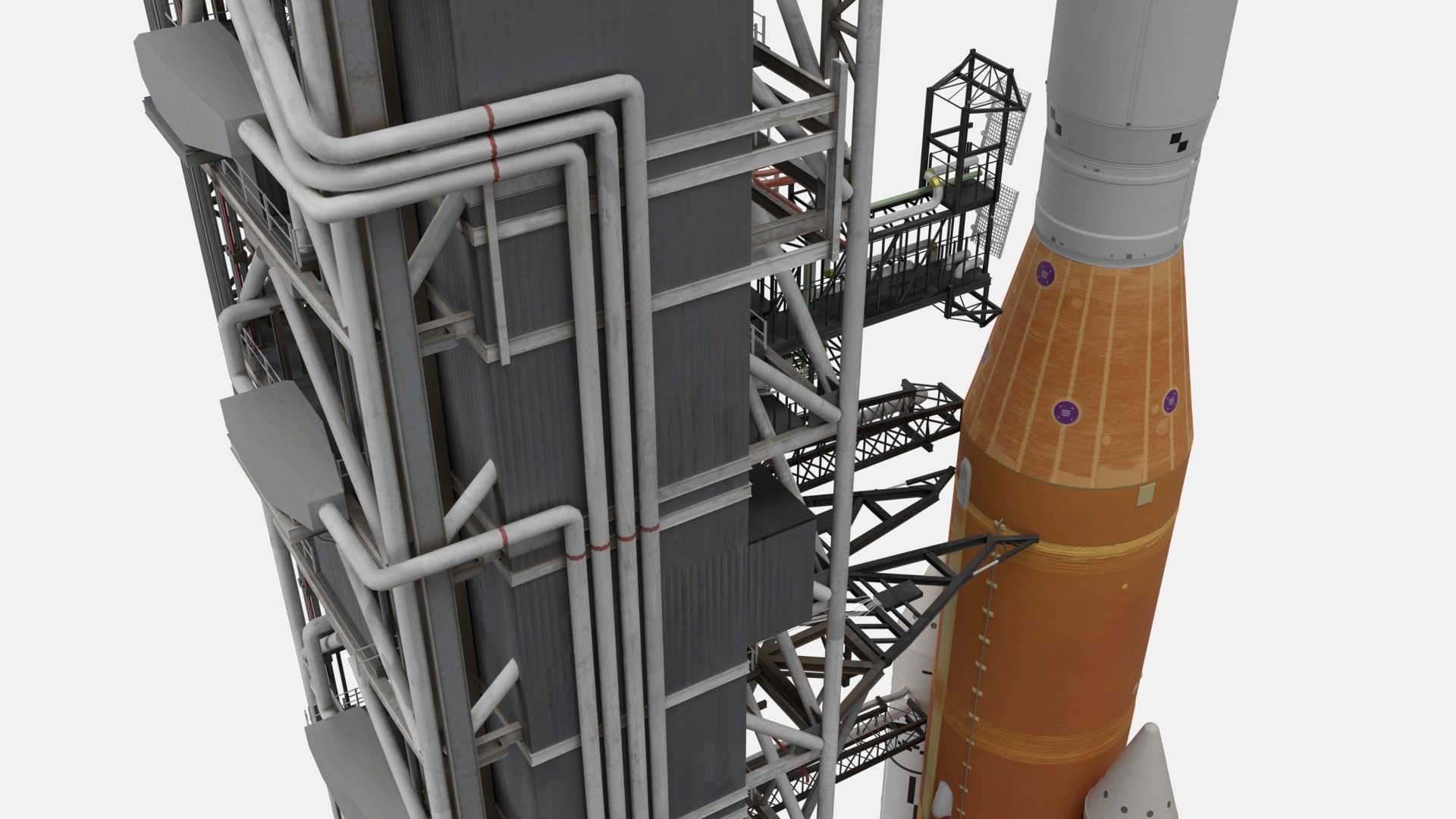 Launch Pad 39B With NASA Space Launch System 3D Model - TurboSquid 2314003