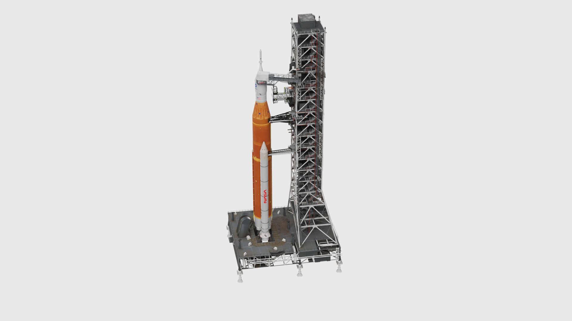 Launch Pad 39B With NASA Space Launch System 3D Model - TurboSquid 2314003