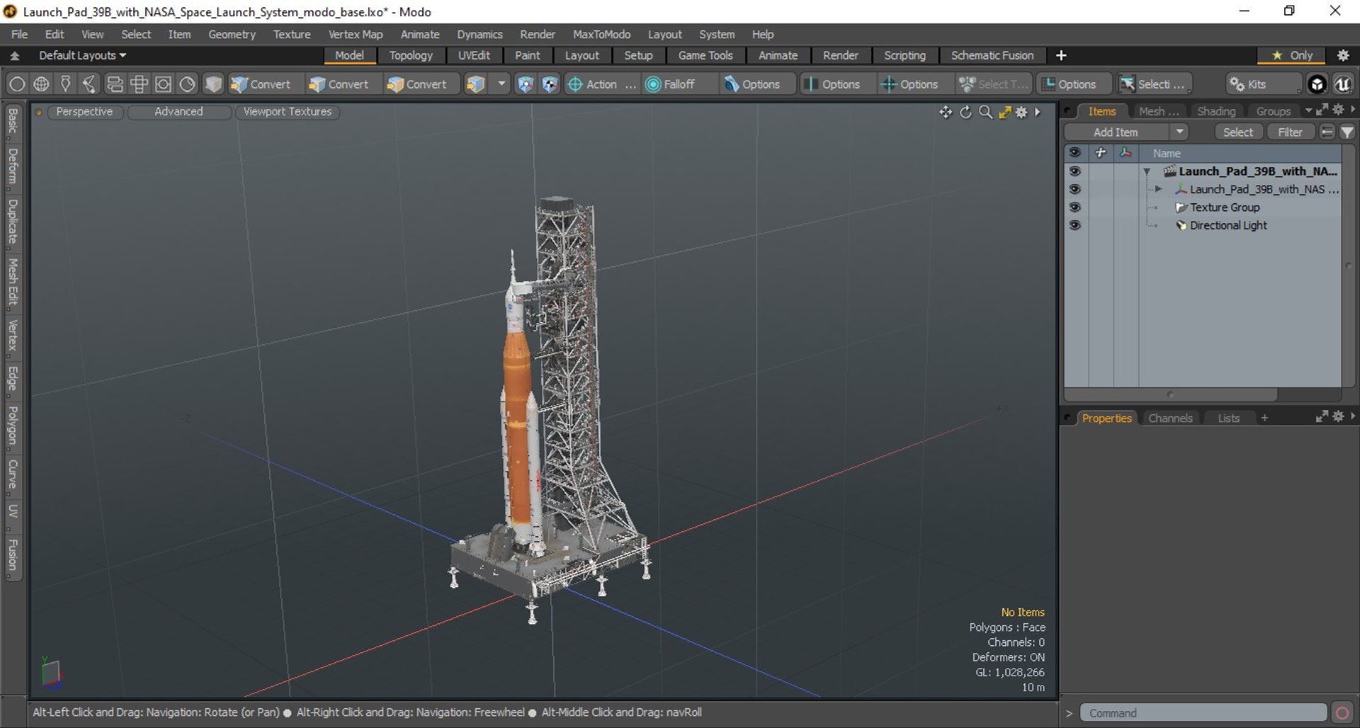 Launch Pad 39B With NASA Space Launch System 3D Model - TurboSquid 2314003