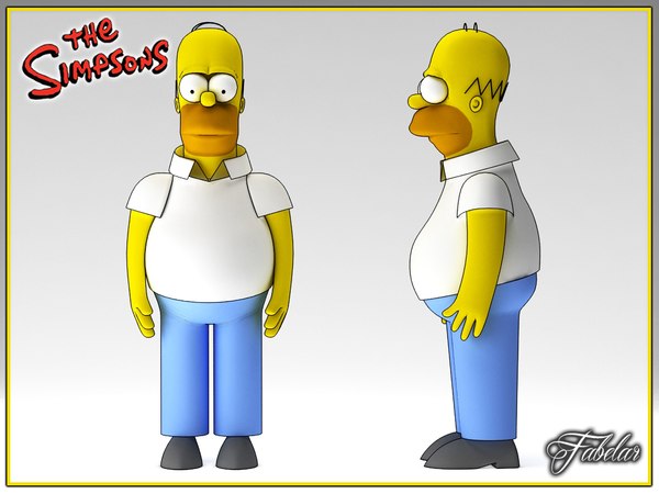 homer simpson 3d model