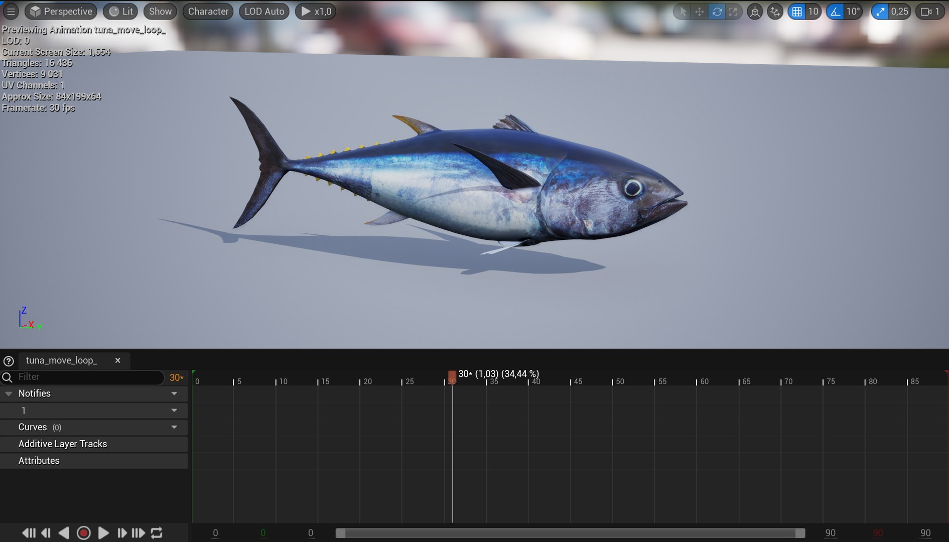 3D Model Tuna Fish Animated - TurboSquid 2350887