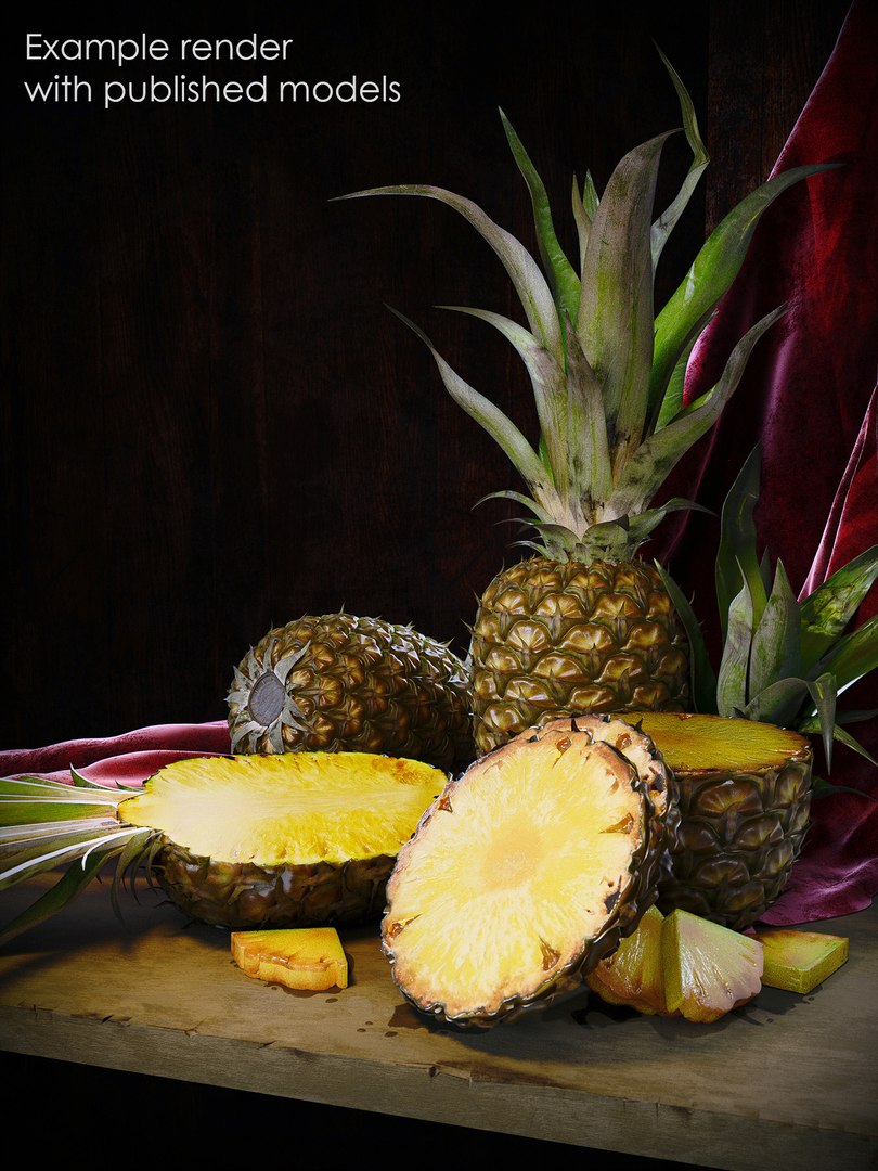 Realistic Pineapple 3D Model - TurboSquid 1154759