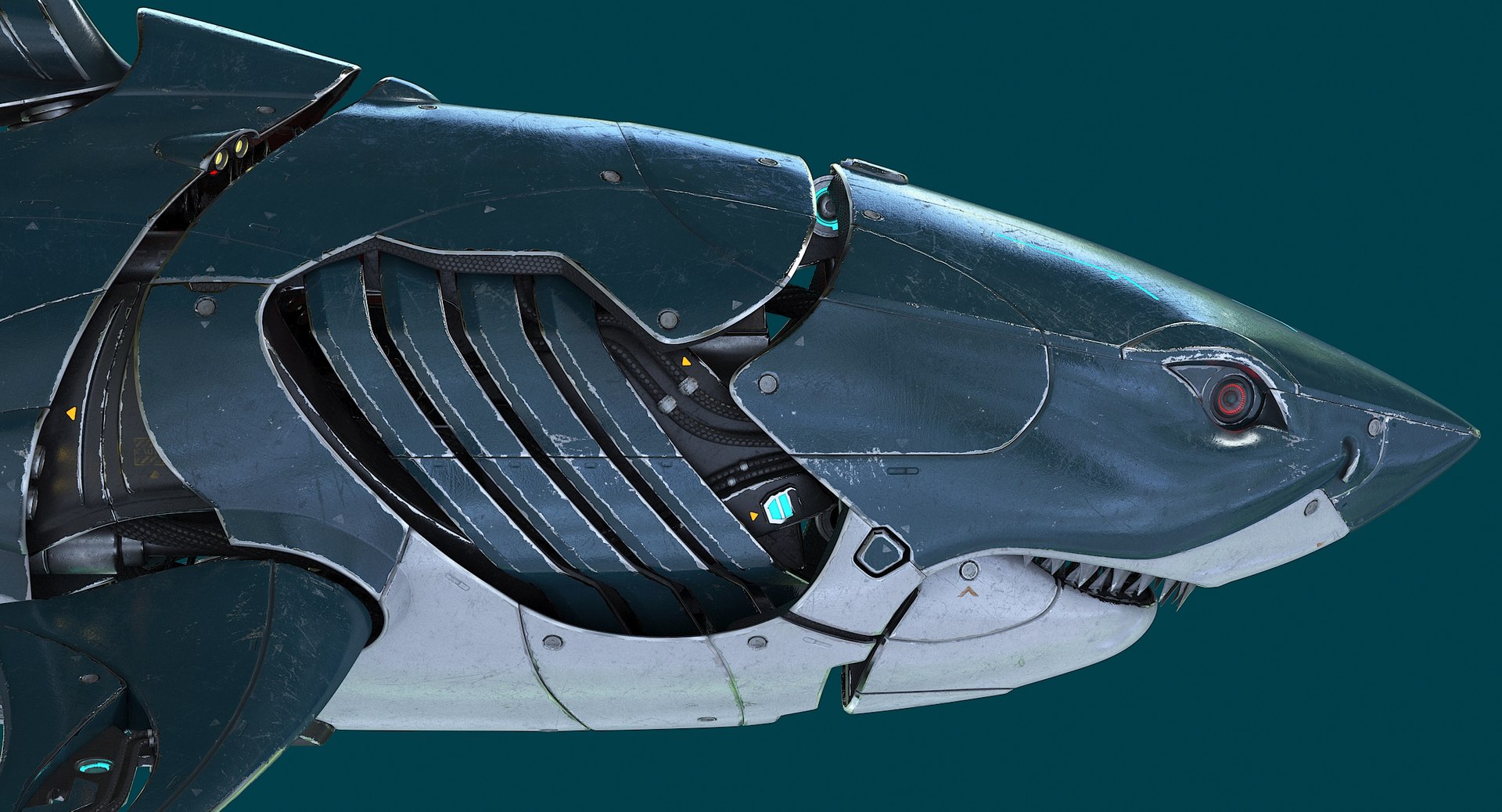 3D Model Shark Robot - TurboSquid 2018311