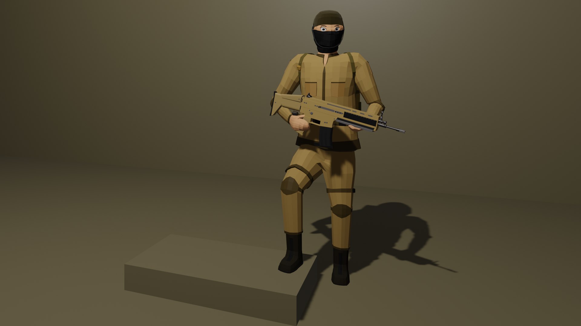 Low Poly Military Soldier Model - TurboSquid 1956220