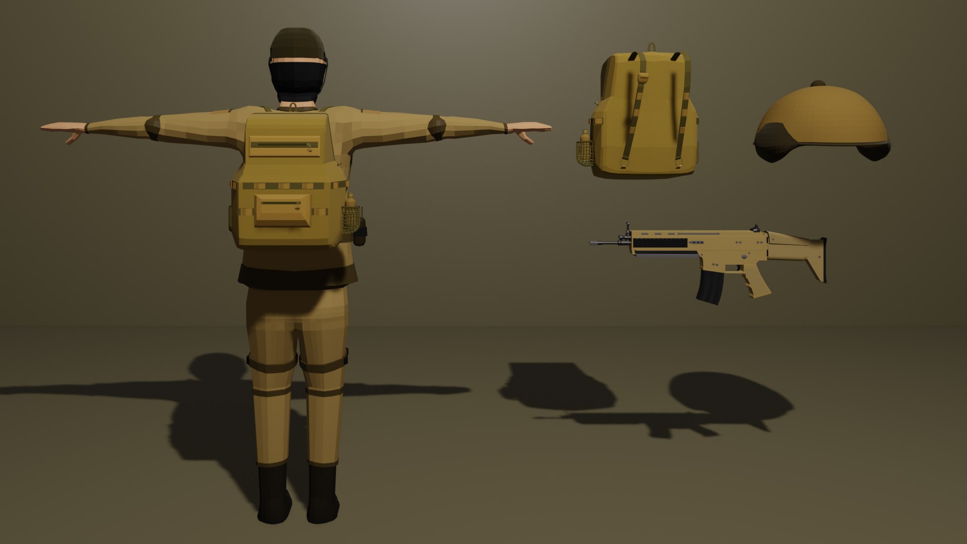 Low Poly Military Soldier Model - TurboSquid 1956220
