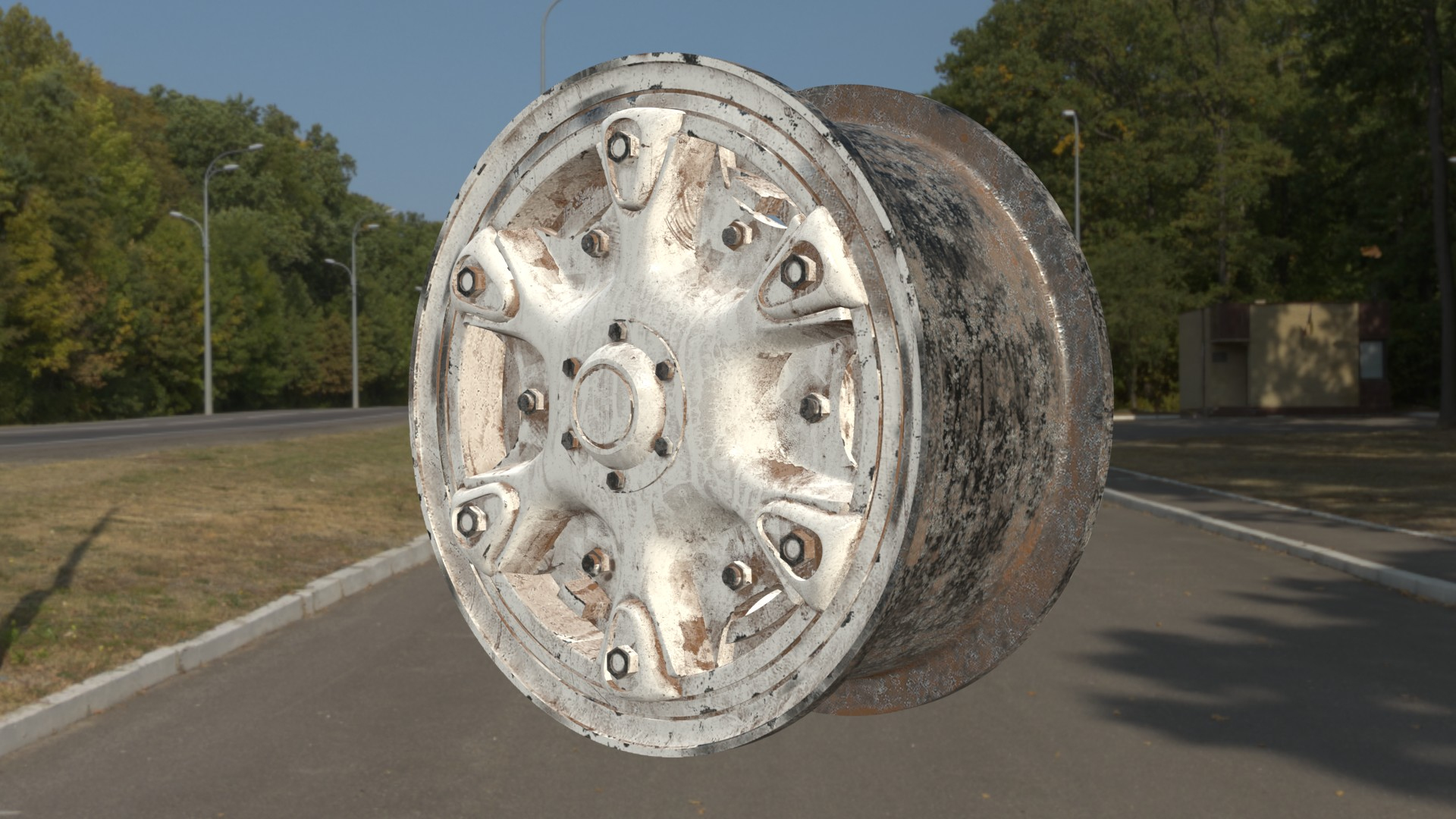 3D Model Old Rusty Bus Rim | Liaz 677 | Ikarus - TurboSquid 1717411