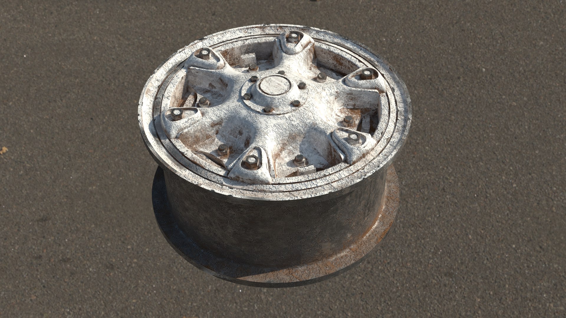 3D Model Old Rusty Bus Rim | Liaz 677 | Ikarus - TurboSquid 1717411