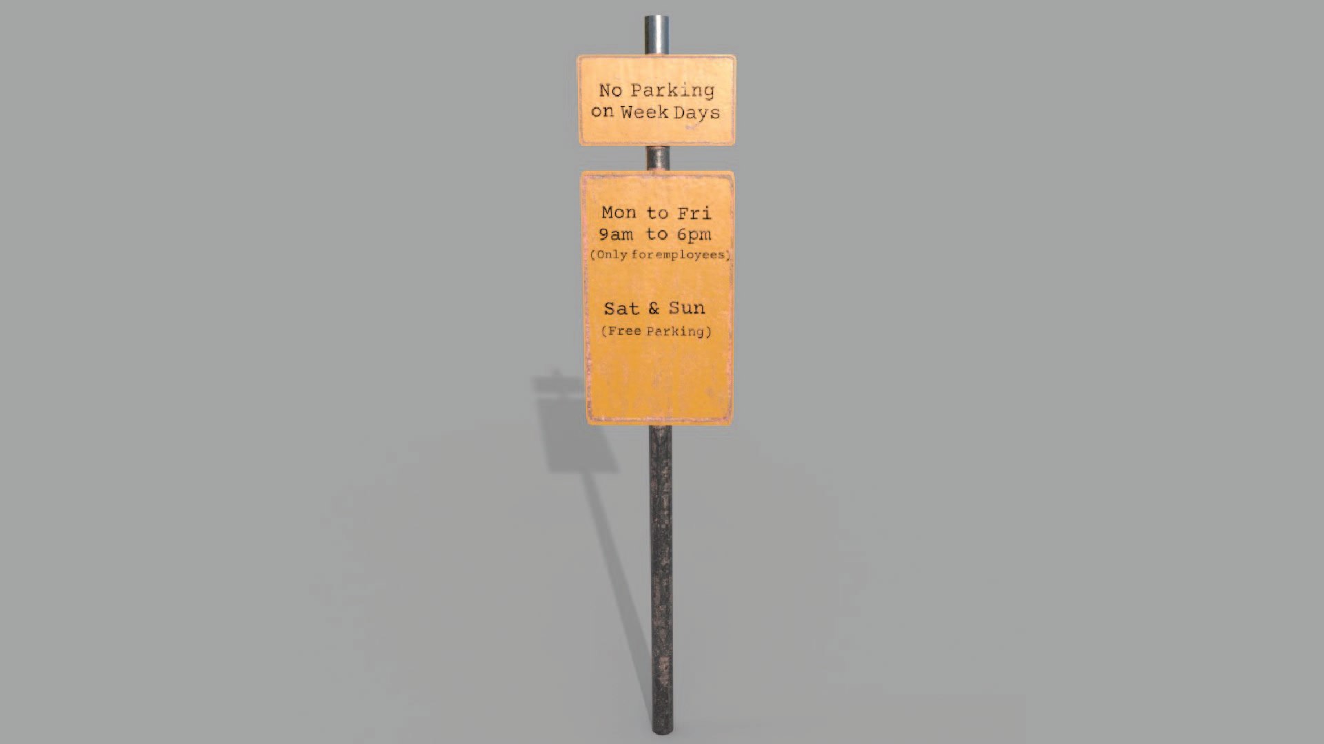 3D Sign Post - TurboSquid 1923226