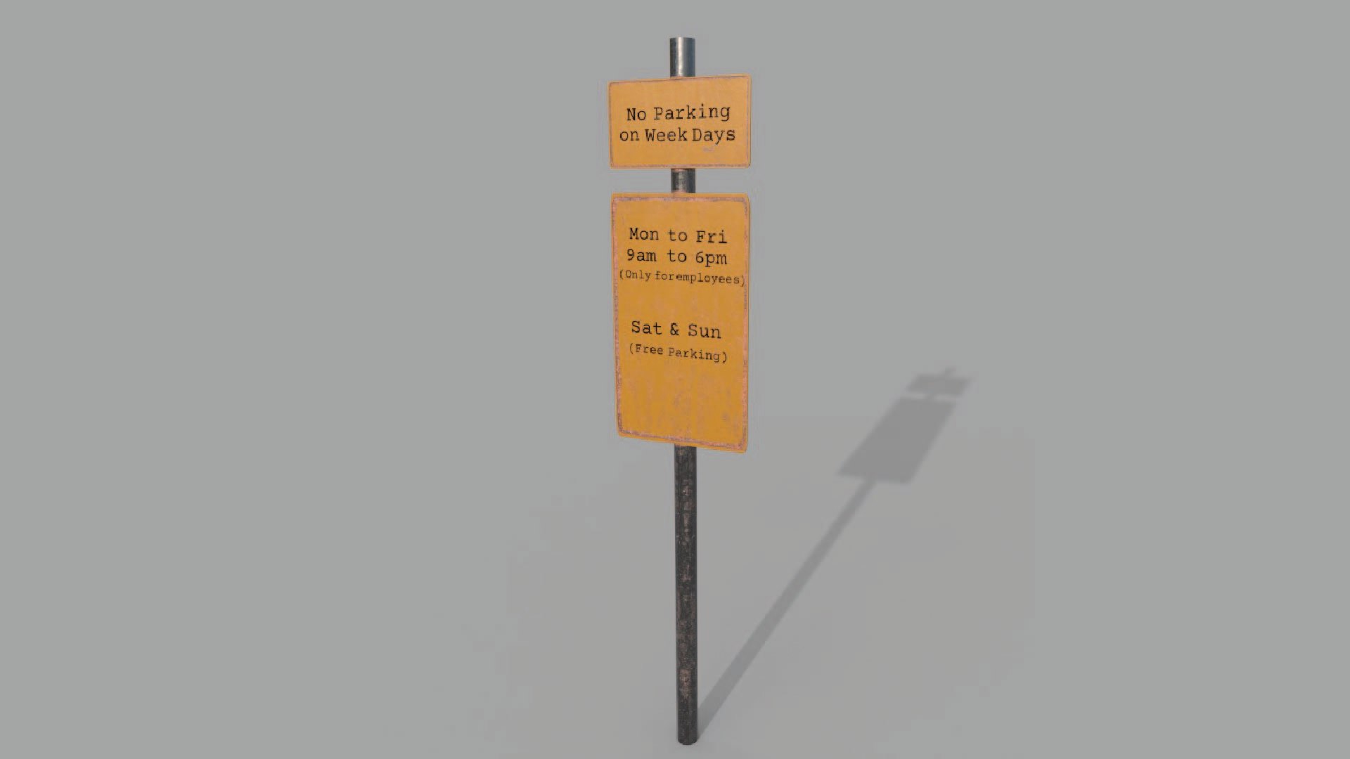 3D Sign Post - TurboSquid 1923226