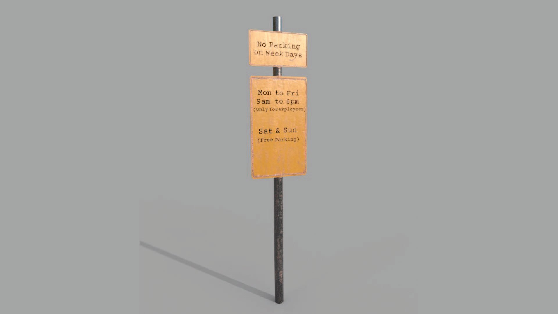 3D Sign Post - TurboSquid 1923226