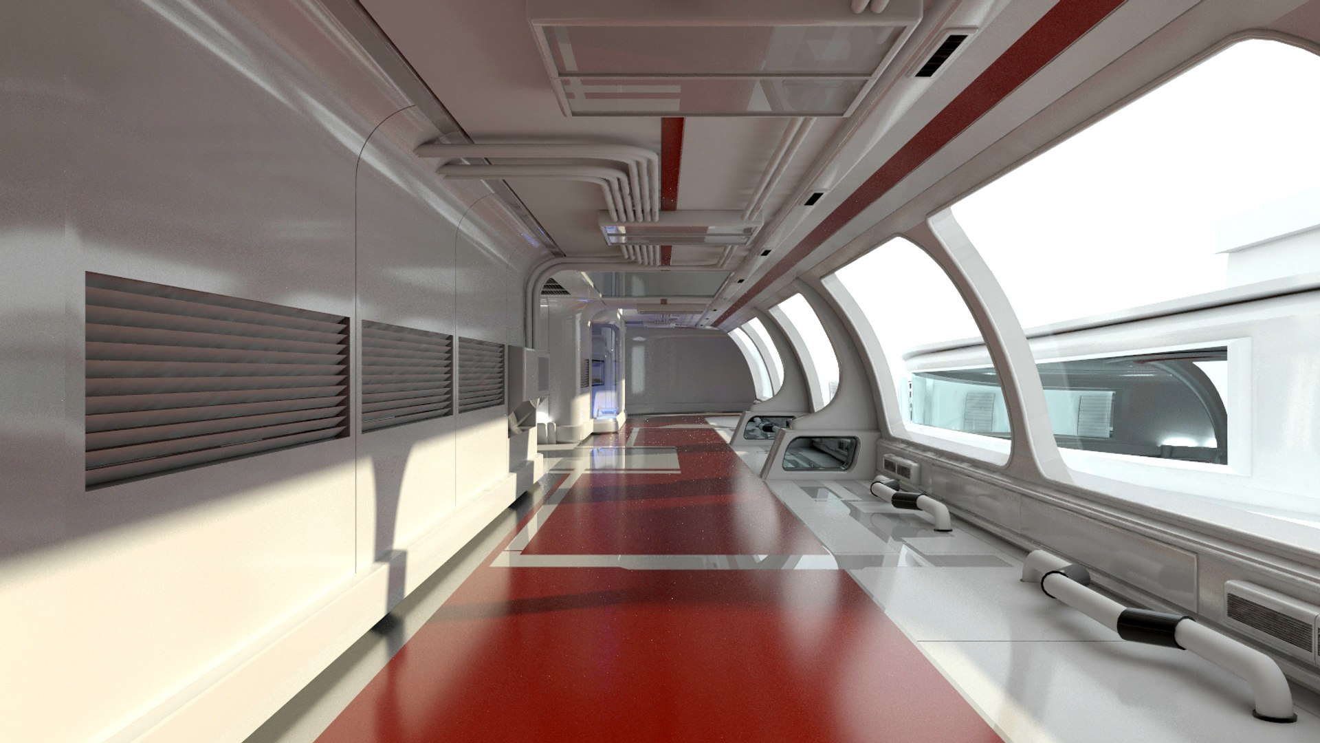 Science Fiction Interior Scene 3d Max