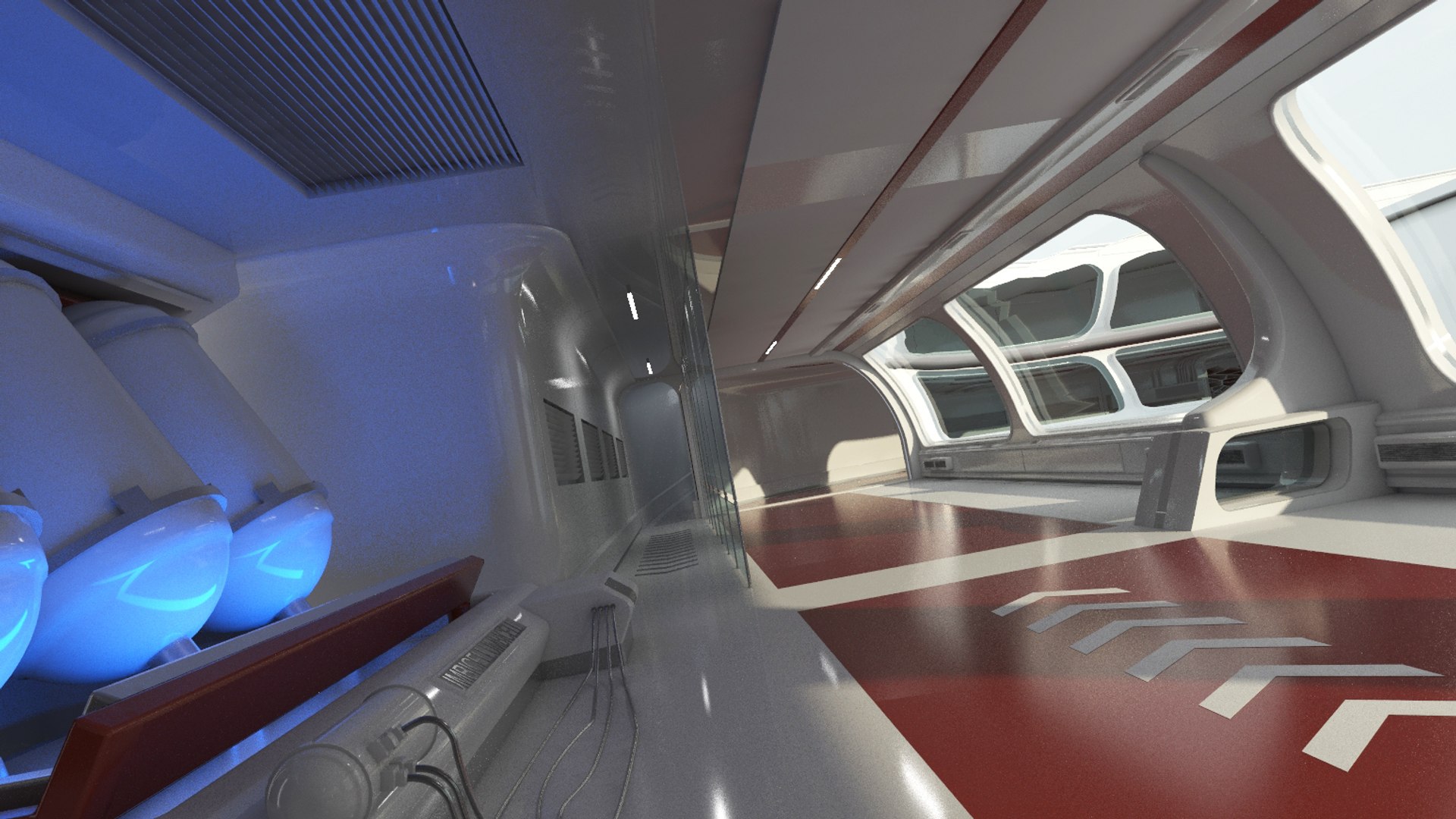 Science Fiction Interior Scene 3d Max