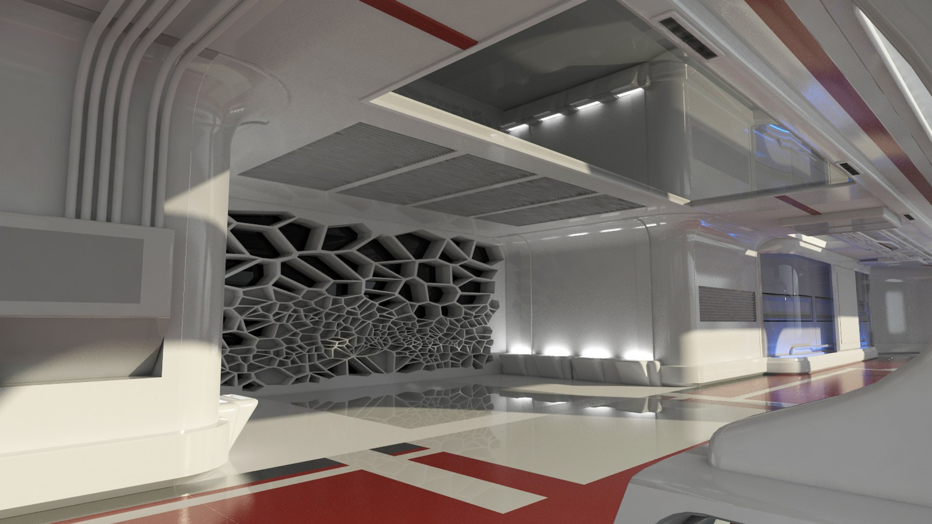 Science Fiction Interior Scene 3d Max