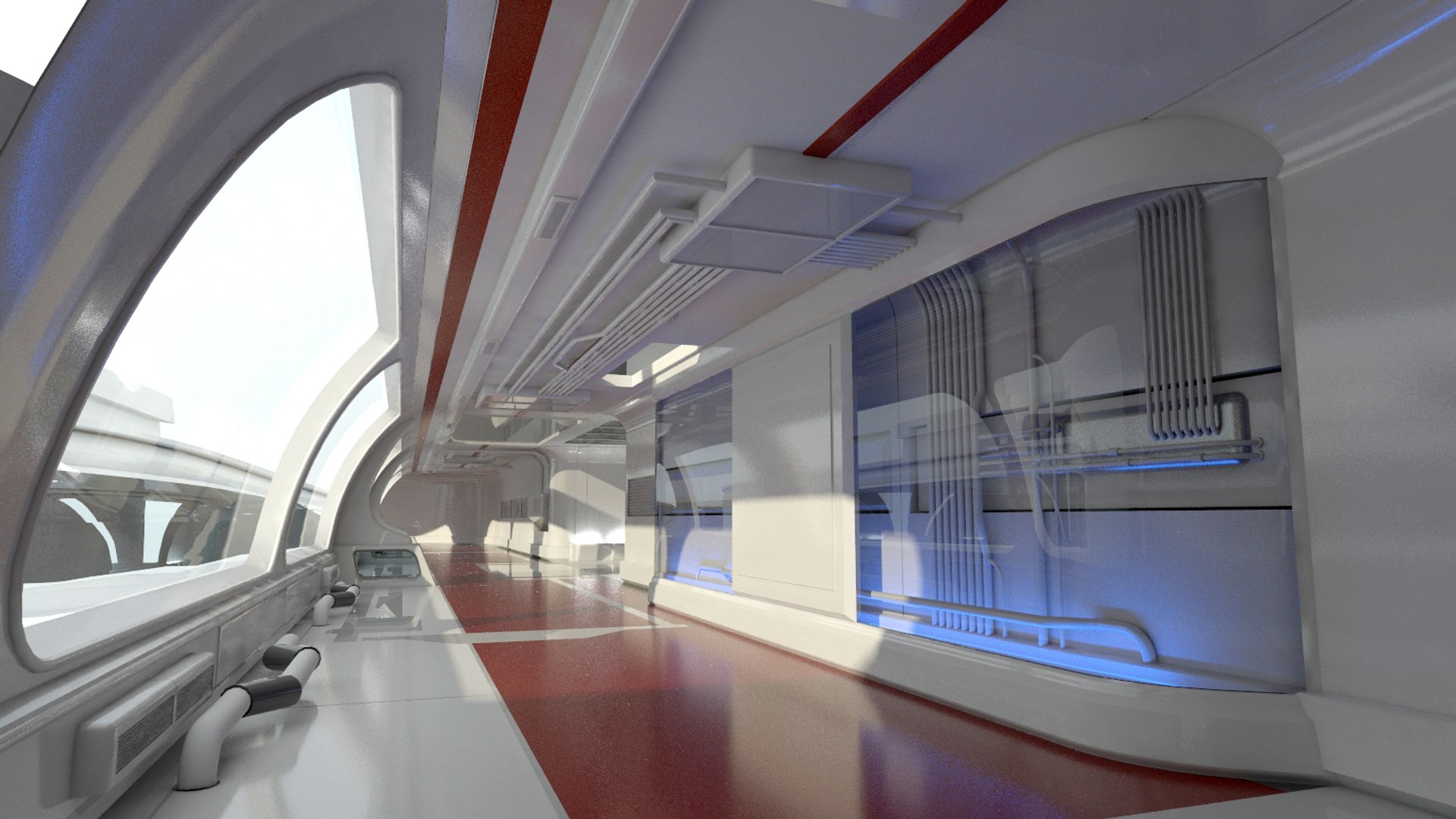 Science Fiction Interior Scene 3d Max