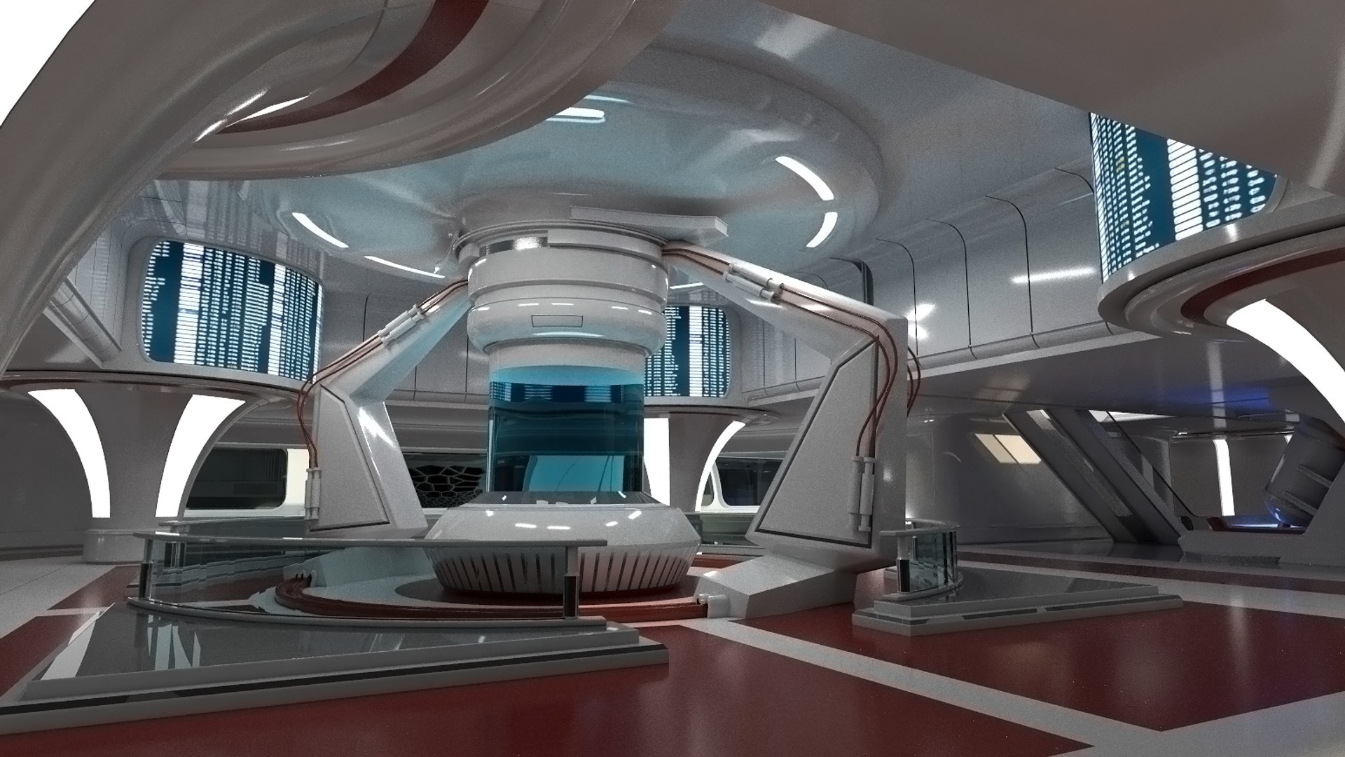 Science Fiction Interior Scene 3d Max