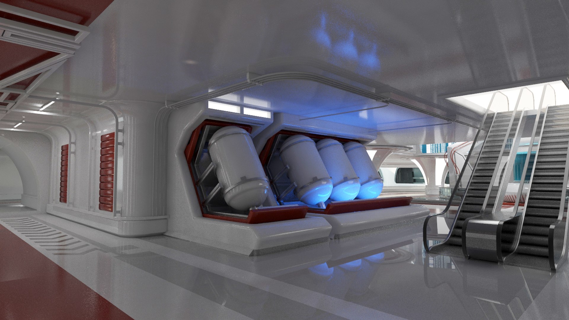 Science Fiction Interior Scene 3d Max