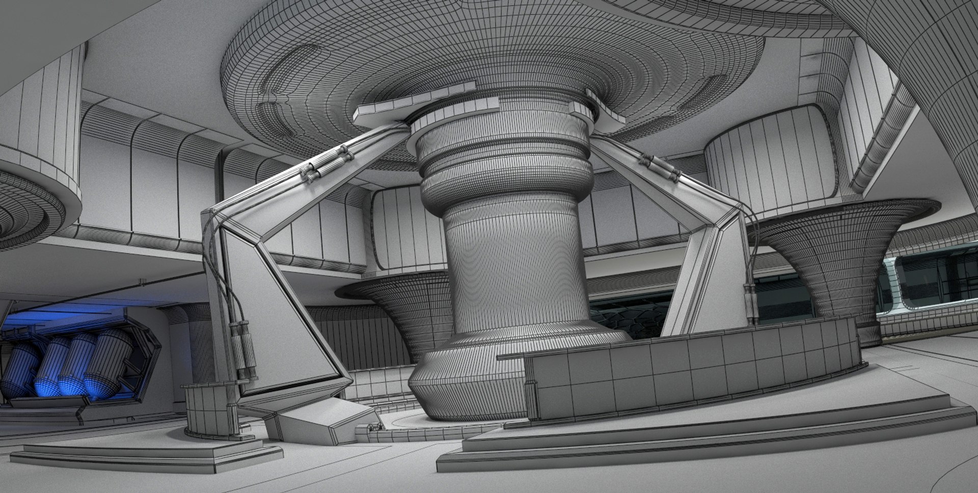 Science Fiction Interior Scene 3d Max