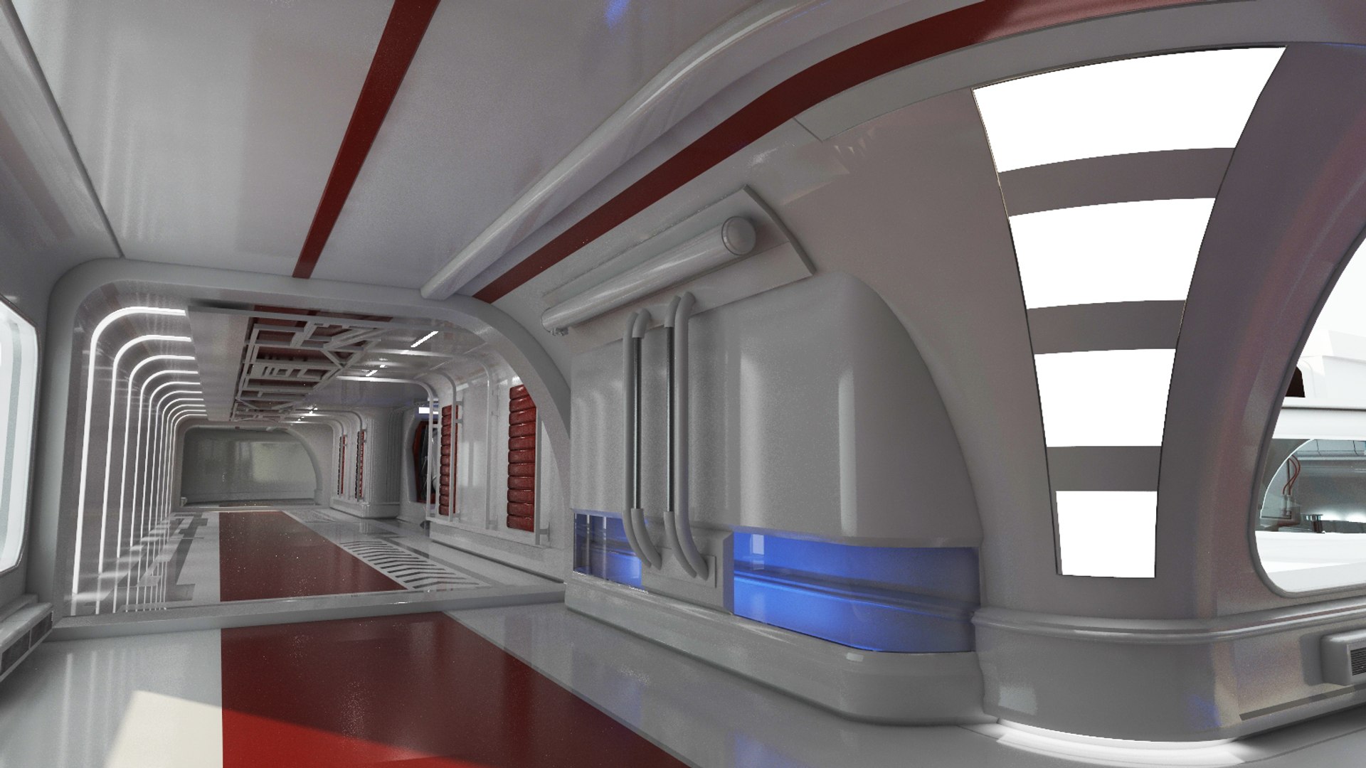 Science Fiction Interior Scene 3d Max