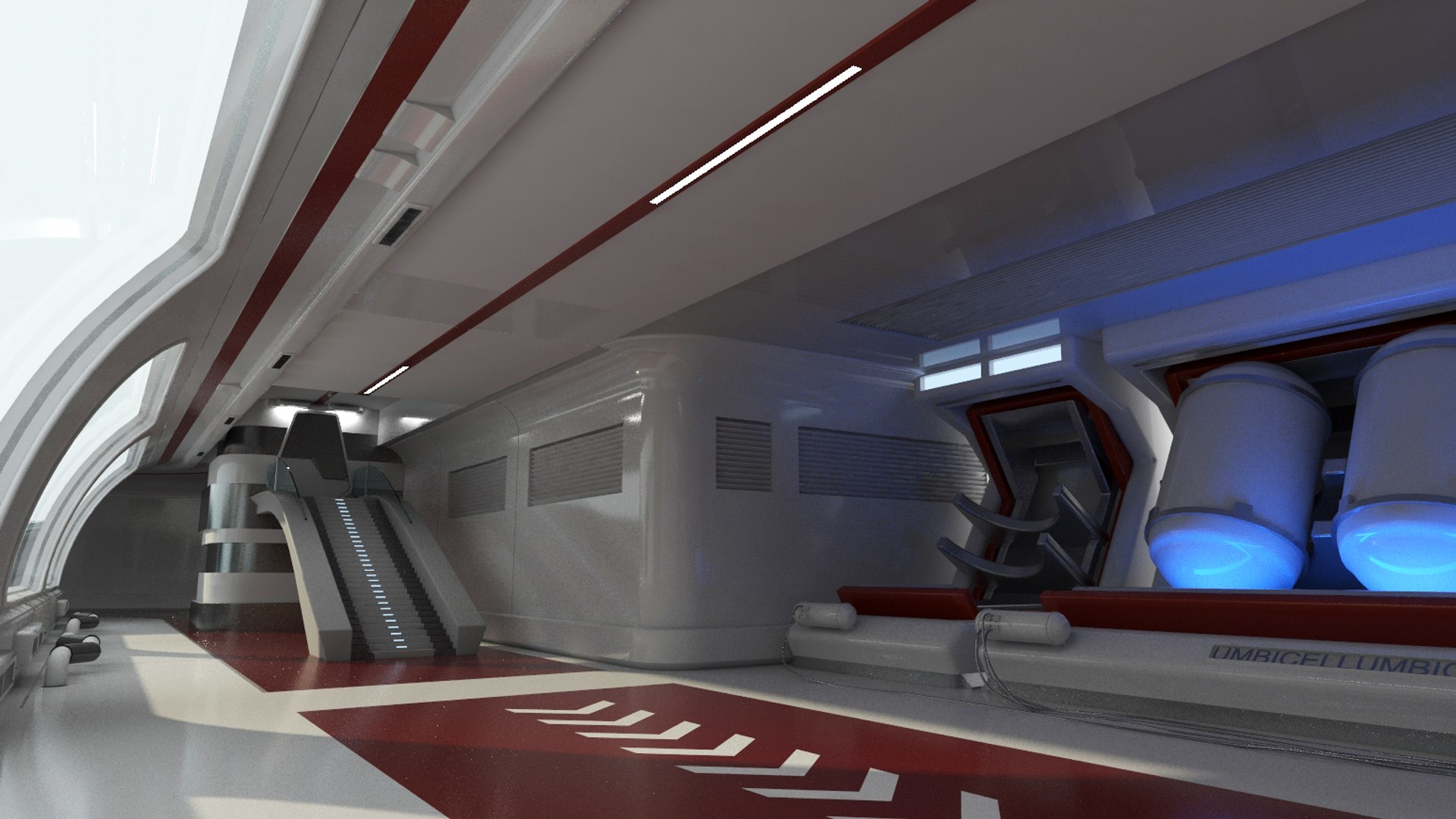 Science Fiction Interior Scene 3d Max