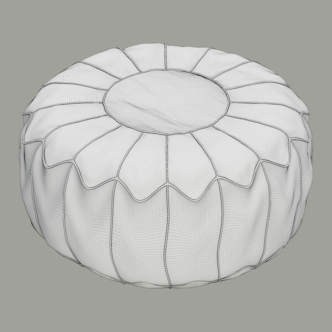Pouf Designed 3D Model - TurboSquid 1533212