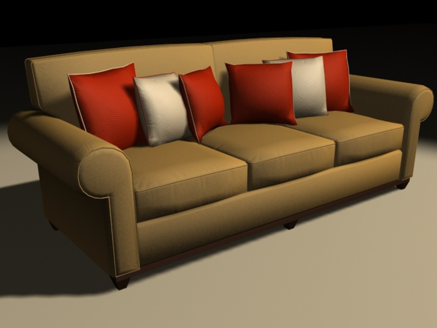 couch polygons 3d max