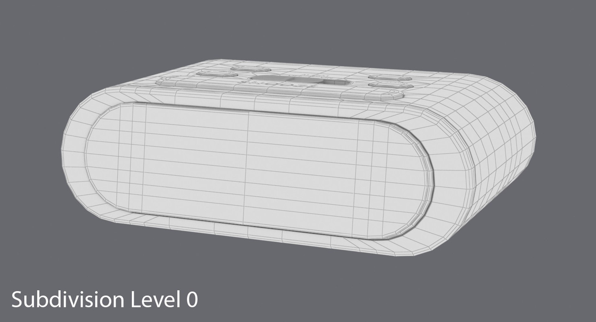 3d battery alarm clock model