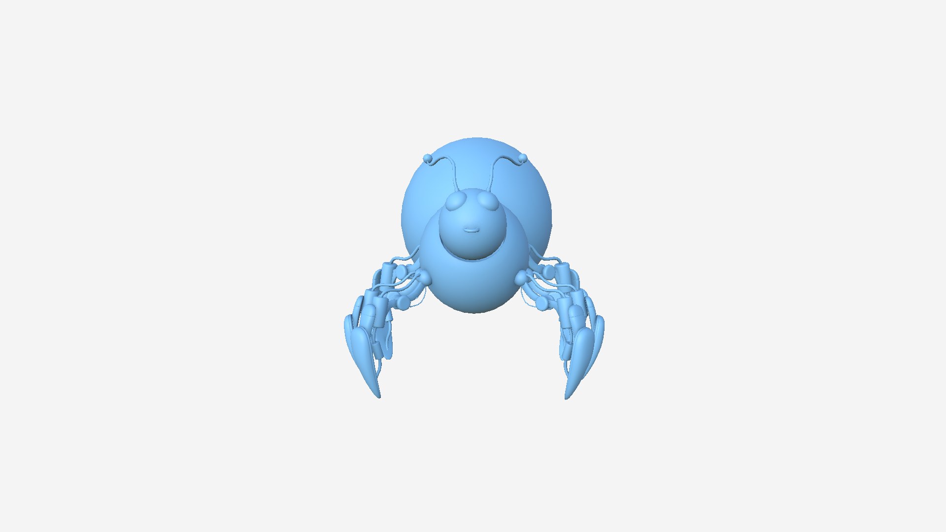 Cute Robot E10 Steel Dark - SciFi Character Design 3D Model ...
