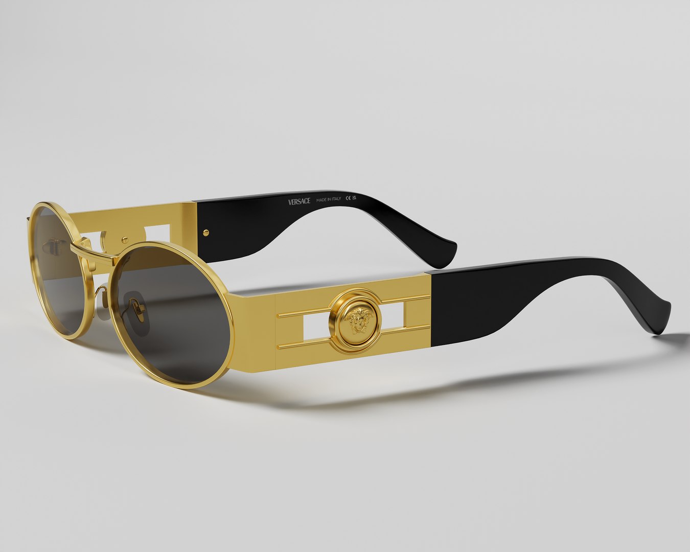 3D Versace Medusa Deco Oval Sunglasses Model - TurboSquid 2284038