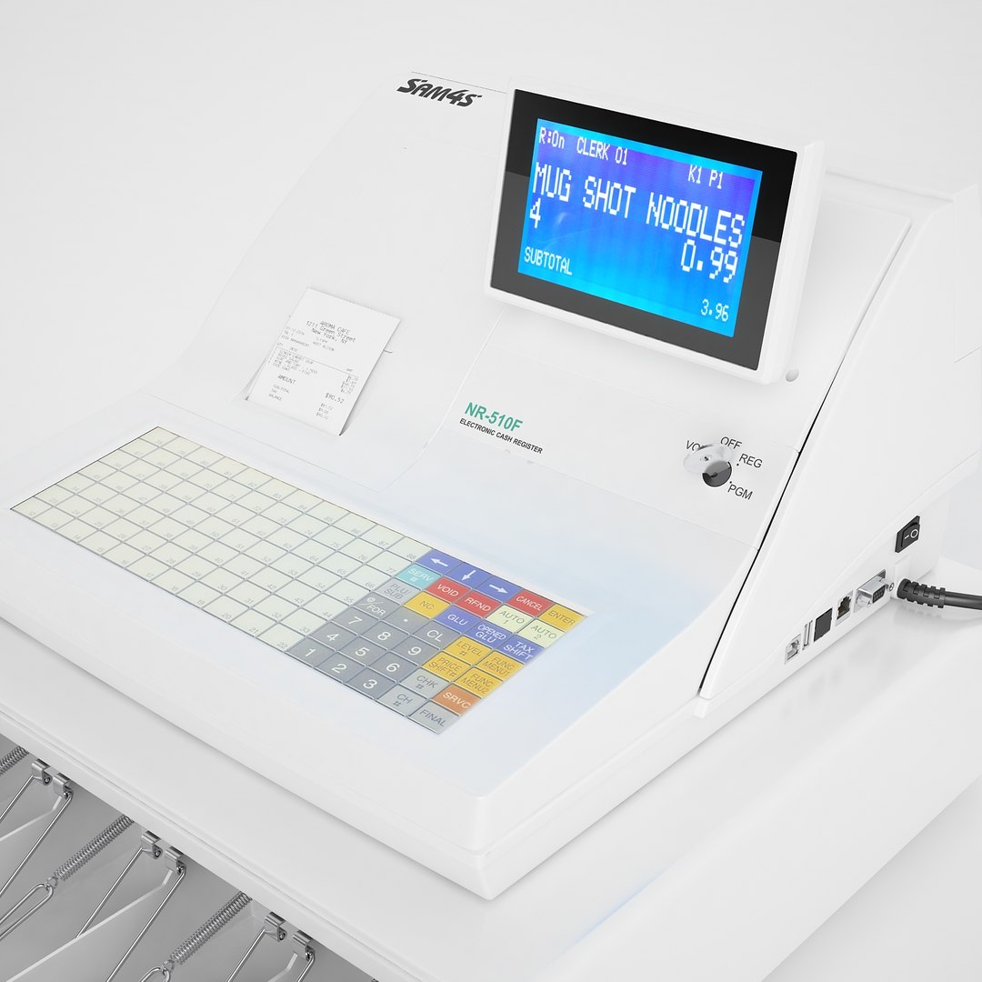 3D Model Cash Register Sam4s - TurboSquid 1335101