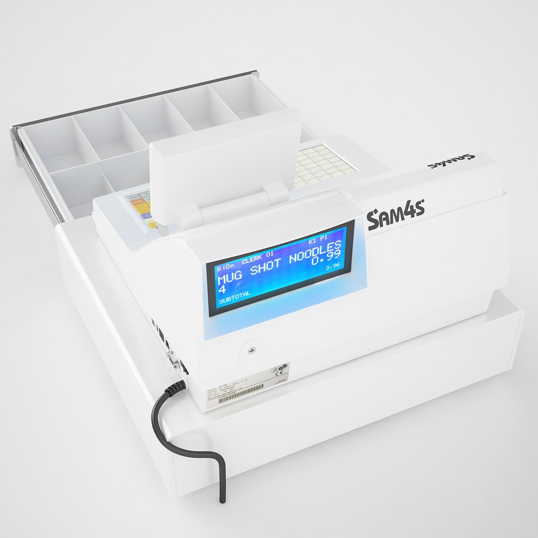 3D Model Cash Register Sam4s - TurboSquid 1335101