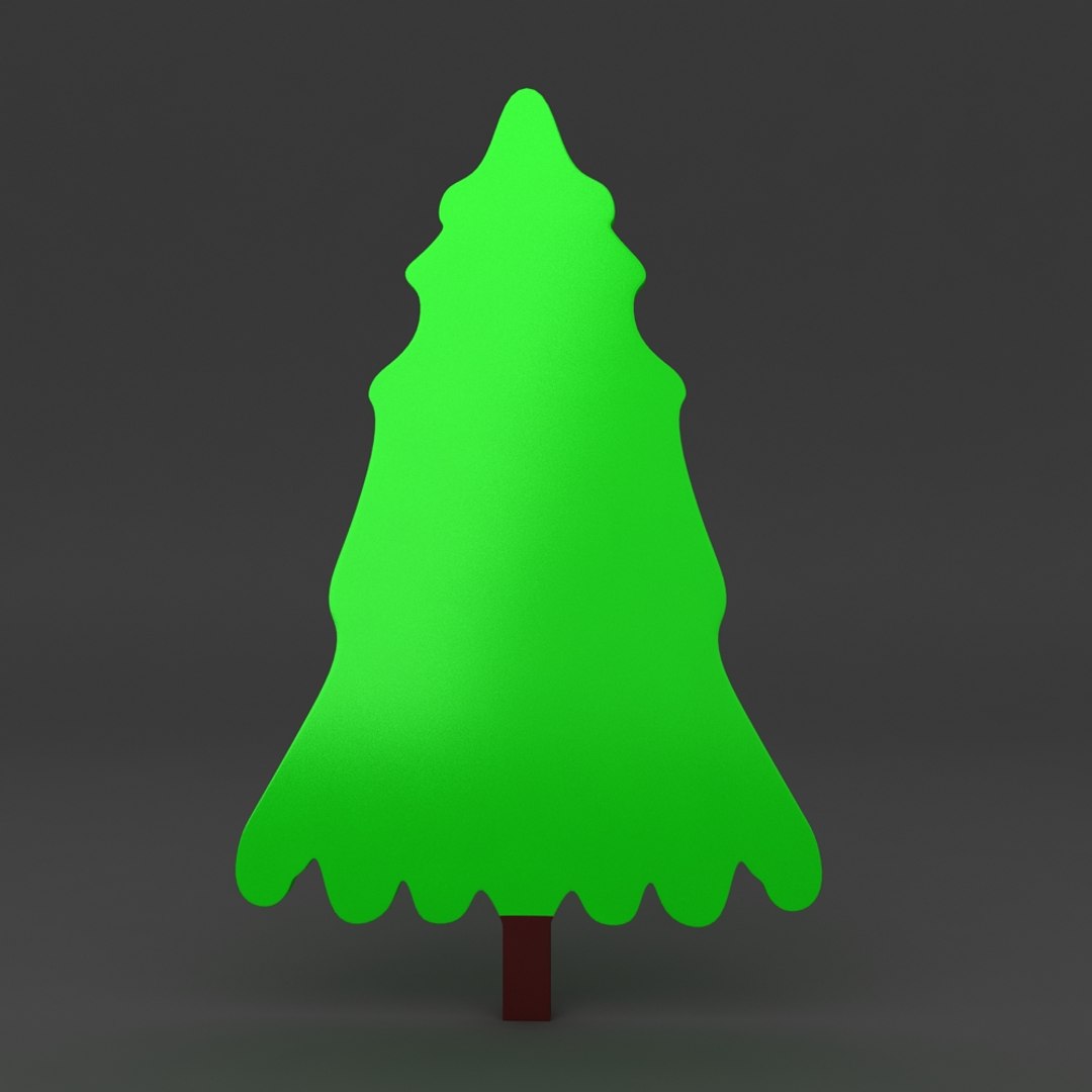 Cartoon Tree Christmas 3d Model