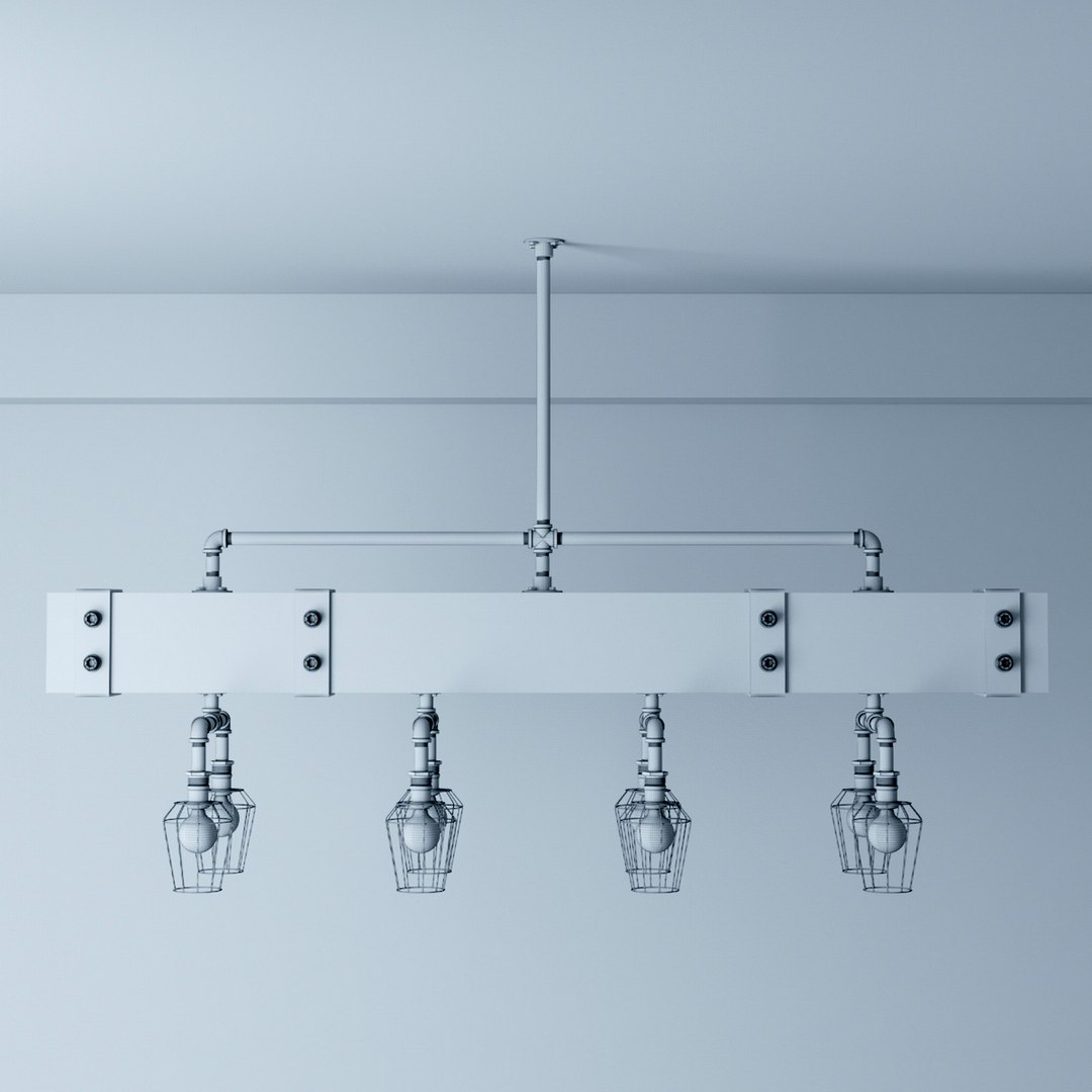 Industrial hanging lamp 3D model - TurboSquid 1605436