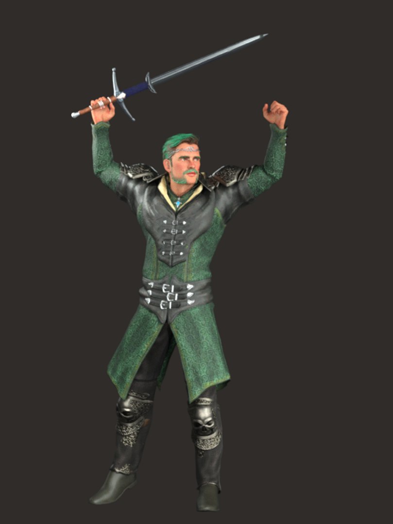 Realistic Rigged Medieval Man Soldier-Bryn Character 3D Model Model ...