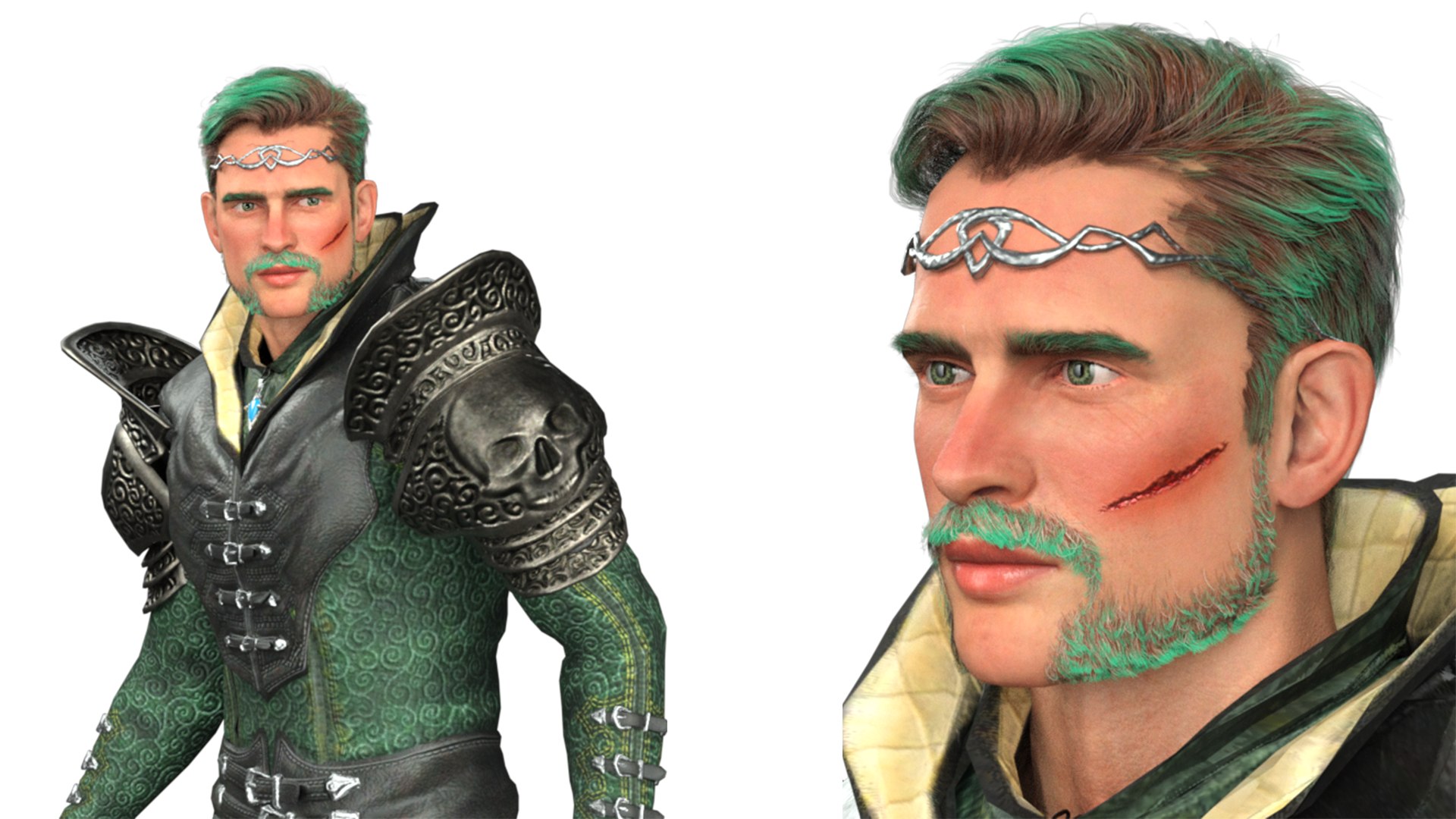 Realistic Rigged Medieval Man Soldier-Bryn Character 3D Model Model ...