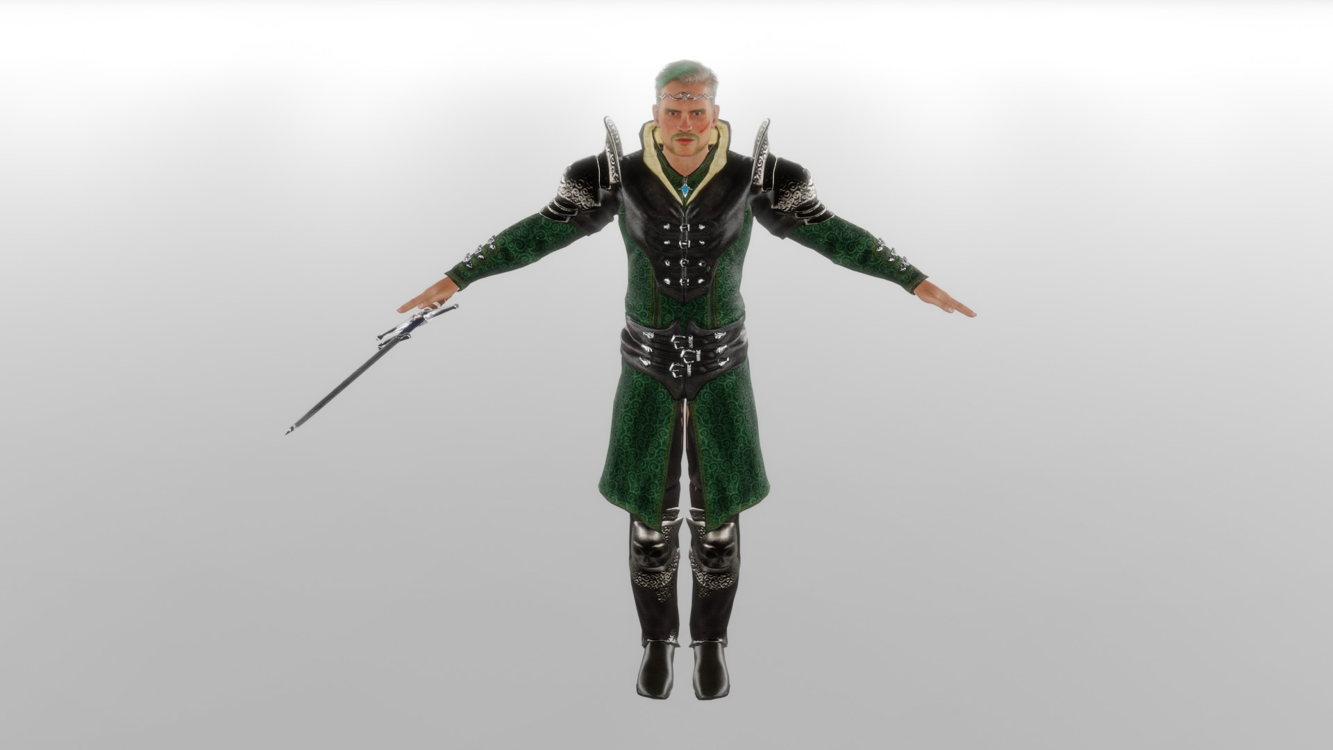 Realistic Rigged Medieval Man Soldier-Bryn Character 3D Model Model ...