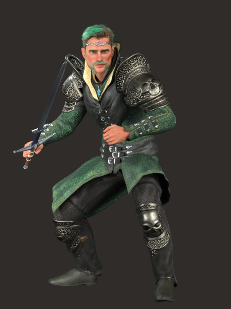 Realistic Rigged Medieval Man Soldier-Bryn Character 3D Model Model ...